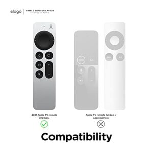 elago R4 Retro Case Compatible with 2022 Apple TV 4K Siri Remote 3rd Generation, Compatible with 2021 Apple TV Siri Remote 2nd Gen - Classic Controller Design [Non-Functional], Protective (Light Grey)