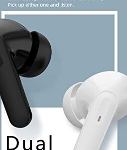 Wireless Earbuds Bluetooth 5.3+EDR/ENC+ANC Dual Noise Cancelling Headphones/LED Power Display/HD Voice Call Mic Headset/Type-C Fast Charge 48H Playback/IPX6 Waterproof Earbuds/Audifonos (White)