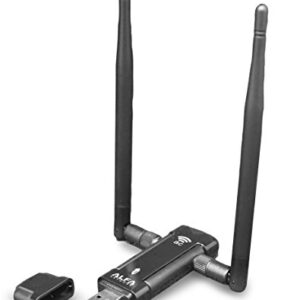 Alfa Long-Range Dual-Band AC1200 Wireless USB 3.0 Wi-Fi Adapter w/2x 5dBi External Antennas - 2.4GHz 300Mbps / 5Ghz 867Mbps - 802.11ac & A, B, G, N