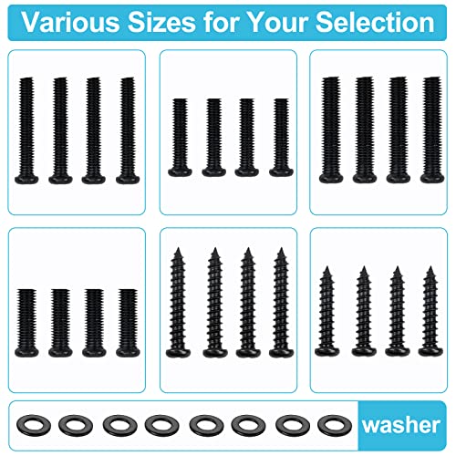 Universal TV Stand Screws and Washers for TV Stand Legs Screws Kit for Insignia Sony Toshiba RCA Roku TV Mount Screws Kit, Universal TV Leg Screws, Includes Screws, Washers