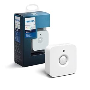 philips hue indoor motion sensor for smart lights (requires hue hub, installation-free, smart home, exclusively for philips hue smart bulbs)