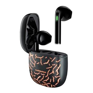 kenkuo bluetooth earbuds, 30ms ultra-low latency, gaming earbuds with breathing light on charging case, 13mm driver surround stereo, wireless earphones with 35hours playtime, black