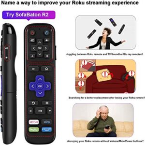 SofaBaton R2 Universal Remote for IR Devices, Replacement for Roku Remote Control,13 Extra IR Learning Power Volume/Mute/Button for TVs/Blu-ray/DVD/Cable/Satellite (Not Support WiFi/Bluetooth/RF)