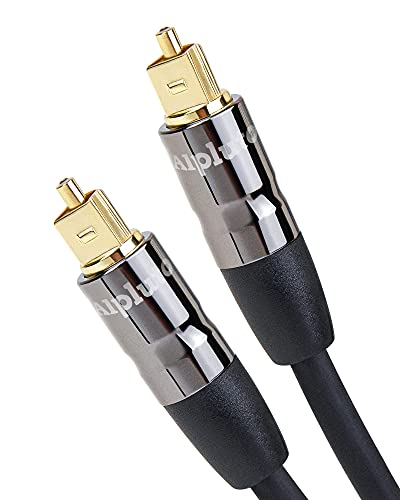 Alpluto Optical Audio Cable (20ft) Digital Fiber Optic Toslink Cables Male to Male 24K Gold Plated Cord Optical Cables for Home Theater, Sound Bar, Playstation, Xbox - Pro Series, TV and More