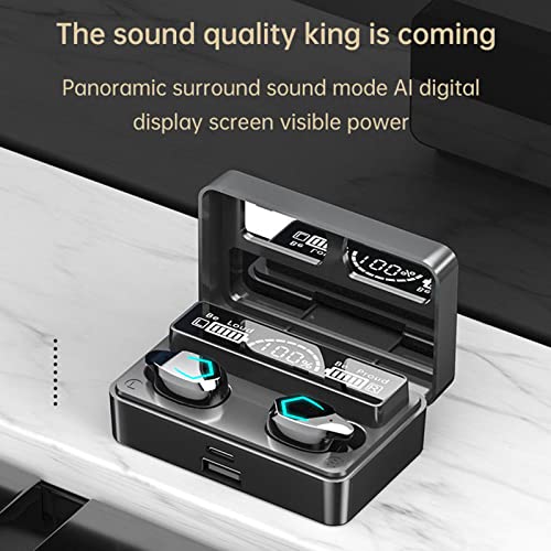 BZPIZ Bluetooth Headphones, Bluetooth 5.1 Headphones with Charging Case, Earphones IPX7 Waterproof,with Led Display, for Sports/Working