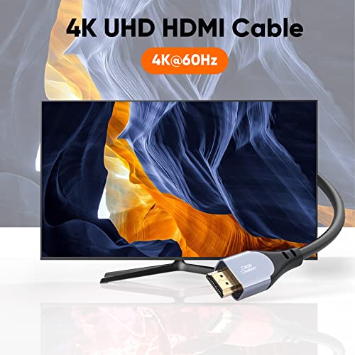 CableCreation HDMI Cable 4K@60Hz 6.6 ft, HDMI 4K Cable, High-Speed 18Gbps, 4K HDR, 3D, 2160P, 1080P, Ethernet Support, Compatible with UHD TV, PS5/PS4, Xbox One, Blu-ray, PC, Projector and More