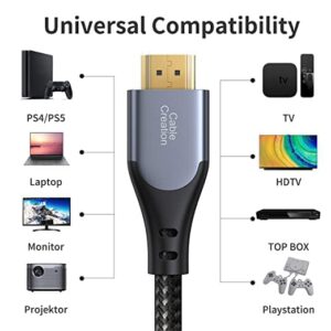 CableCreation HDMI Cable 4K@60Hz 6.6 ft, HDMI 4K Cable, High-Speed 18Gbps, 4K HDR, 3D, 2160P, 1080P, Ethernet Support, Compatible with UHD TV, PS5/PS4, Xbox One, Blu-ray, PC, Projector and More