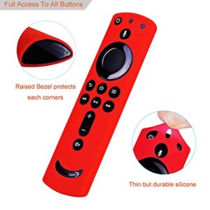 Remote Cover for Fire TV Stick 4K, Silicone Remote case for Fire TV Cube/Fire TV(3rd Gen)/All-New 2nd Gen Alexa Voice Remote Control, Lightweight Anti-Slip Shockproof (4 Pack, Multicolor B)