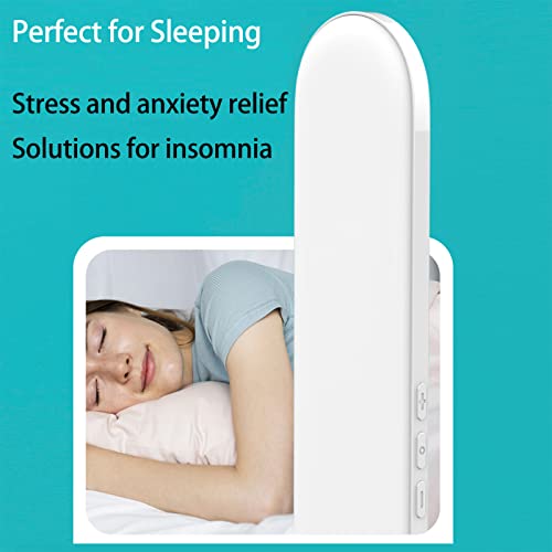 Pillow Speaker Bone Conduction Stereo Bluetooth Wireless Music Sleep Headphones Insomnia White Noise Machine for Side Sleepers Adults and Baby Compatible with iOS/Android/Windows (White)