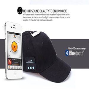 Lzcat Unisex Bluetooth Baseball Cap Sun Hat Smart Wireless Bluetooth Headset Sports Cap Music Speaker Mic Summer Cap (Black)