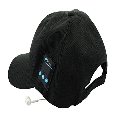 Lzcat Unisex Bluetooth Baseball Cap Sun Hat Smart Wireless Bluetooth Headset Sports Cap Music Speaker Mic Summer Cap (Black)