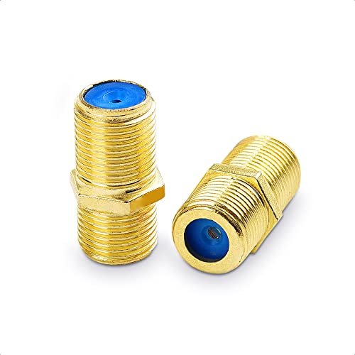 Cable Matters 3-Pack, Gold Plated Coaxial F-Type Coupler for RG6 / F-Type Coaxial RG6 Coupler