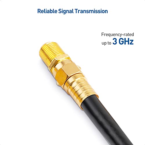 Cable Matters 3-Pack, Gold Plated Coaxial F-Type Coupler for RG6 / F-Type Coaxial RG6 Coupler