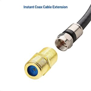 Cable Matters 3-Pack, Gold Plated Coaxial F-Type Coupler for RG6 / F-Type Coaxial RG6 Coupler