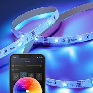 Govee WiFi LED Strip Lights, 32.8ft RGB Strip Lights Work with Alexa and Google Assistant, Smart App Control, 64 Scenes, Music Sync, DIY LED Lights for Bedroom, Kitchen, Party, Living Room, TV