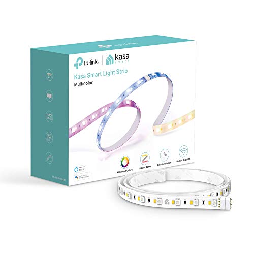 TP-Link Kasa Smart LED Strip Lights Multicolor WiFi & Kasa Smart Plug, WiFi Outlet Compatible with Alexa, Echo and Google Home, No Hub Required, Remote Control, 12 Amp, UL Certified, 2-Pack (HS103P2)