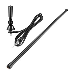 Eightwood Marine Boat Radio Antenna 16 Inch Rubber Duck Flexible Mast FM AM Stereo Antennae for Boat Car RV Motorhome ATV UTV Tractor Motorcycle Yacht