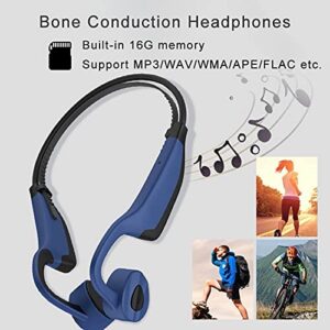 ESSONIO Bone Conduction Headphones Swimming Headphones Bluetooth Underwater IPX8 Waterproof Headphones, Built-in 16g Memory