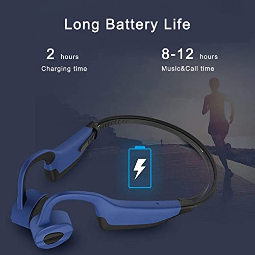 ESSONIO Bone Conduction Headphones Swimming Headphones Bluetooth Underwater IPX8 Waterproof Headphones, Built-in 16g Memory