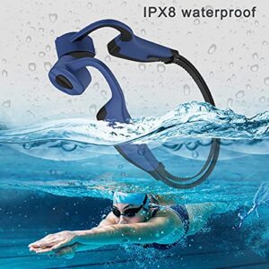 ESSONIO Bone Conduction Headphones Swimming Headphones Bluetooth Underwater IPX8 Waterproof Headphones, Built-in 16g Memory