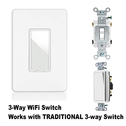 3 Way Smart Switch by Martin Jerry, Compatible with Alexa, Smart Home Devices Works with Google Home, 2.4G WiFi, No Hub, Works with Traditional 3-Way 4-Way Light Switch