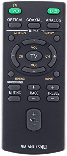 Sound Bar Remote Control RM-ANU159 Replacement for Sony Audio System HT-CT60/C SA-CT60 SS-WCT60 HT-CT60