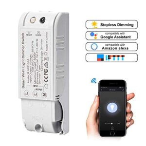 WiFi Dimmer Switch, Bresuve Dimmer Switch Module DIY Wireless Module WiFi Light Switch Timmer Compatible with Alexa/Google Home