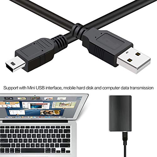 SAITECH IT 5 Pack USB 2.0 A to Mini 5 pin B Cable for External HDDS/Camera/Card Readers/MP3 Player-Black -35cm(1 feet)