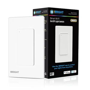 ibright smart light switch, works with alexa & google home (3-way), remote control & timer function, neutral wire needed, no hub required, single-pole, etl & fcc certified (2.4ghz wi-fi only)