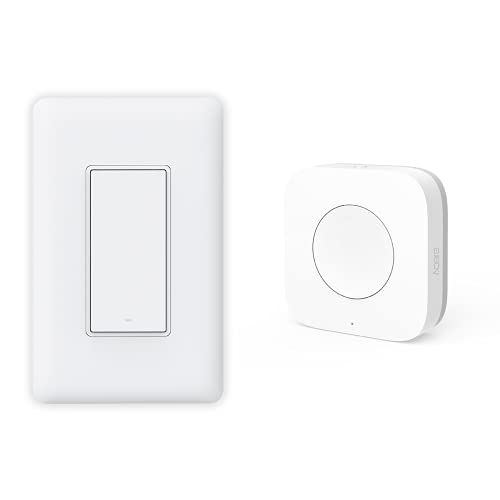 Aqara Smart Light Switch (with Neutral, Single Rocker) Plus Aqara Wireless Mini Switch, Requires AQARA HUB, Zigbee Connection, Remote Control and Set Timer for Home Automation