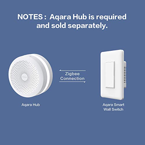 Aqara Smart Light Switch (with Neutral, Single Rocker) Plus Aqara Wireless Mini Switch, Requires AQARA HUB, Zigbee Connection, Remote Control and Set Timer for Home Automation