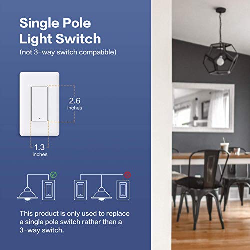 Aqara Smart Light Switch (with Neutral, Single Rocker) Plus Aqara Wireless Mini Switch, Requires AQARA HUB, Zigbee Connection, Remote Control and Set Timer for Home Automation