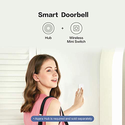 Aqara Smart Light Switch (with Neutral, Single Rocker) Plus Aqara Wireless Mini Switch, Requires AQARA HUB, Zigbee Connection, Remote Control and Set Timer for Home Automation