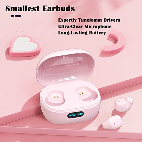 Xmenha Smallest Invisible Earbuds Hidden Discreet for Work Bluetooth Invisible Hidden Headphones Mini Micro Sleep Tiny Low Profile Earbuds for Small Ears