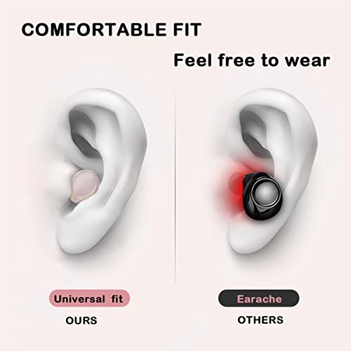 Xmenha Smallest Invisible Earbuds Hidden Discreet for Work Bluetooth Invisible Hidden Headphones Mini Micro Sleep Tiny Low Profile Earbuds for Small Ears