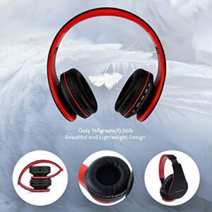 PowerLocus Rose Gold Bluetooth Headphones with Black/Red Bluetooth Headphones