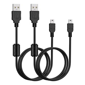 (2-Pack) Replacement Canon Mini USB Charging/Data Transfer Cable (with Anti-Interference Magnetic Ring) Compatible with Canon PowerShot/Rebel/EOS/DSLR Cameras and Vixia Camcorders (IFC-400 PCU)