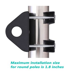 KSWLOR 3/4 Hole Antenna Roll Bar Mount Bracket with NMO Connector,Horizontal or Vertical Installation on Round Bar, Square Bar and Railing