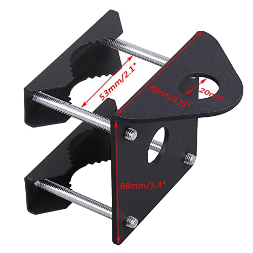 KSWLOR 3/4 Hole Antenna Roll Bar Mount Bracket with NMO Connector,Horizontal or Vertical Installation on Round Bar, Square Bar and Railing