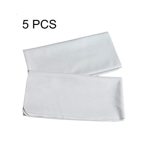 Record Cleaning Cloth, 15''x15'' Big Size 5 Pack Anti-Static Microfiber Lint Free Cleaner for LP Vinyl Record, Glasses,TV Screen, Laptop