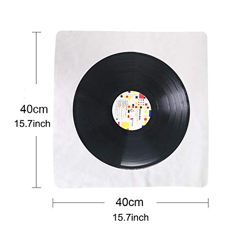 Record Cleaning Cloth, 15''x15'' Big Size 5 Pack Anti-Static Microfiber Lint Free Cleaner for LP Vinyl Record, Glasses,TV Screen, Laptop