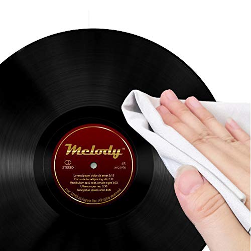 Record Cleaning Cloth, 15''x15'' Big Size 5 Pack Anti-Static Microfiber Lint Free Cleaner for LP Vinyl Record, Glasses,TV Screen, Laptop