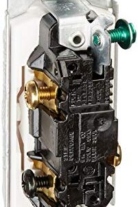 Leviton 5603-2W 15 Amp, 120/277V, Decora Rocker 3-Way AC Quiet Switch, Residential Grade, Grounding, 10 Pack, White