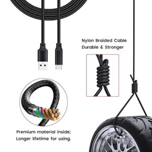 USB C Cable Replacement for Focusrite Scarlett Solo(3rd Gen), Scarlett 2i2(3rd Gen) Audio Interface, with USB C Male to USB Female Adapter, Nylon Braided, 6.6 ft