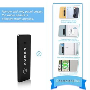 2.4GHz WiFi Access Control 400lb Holding Force Electic Magnetic Door Lock System Kit with Remote and Smartphone app Control, paired with Wireless Slim Push Switch (Electric Magnetic Lock kit)