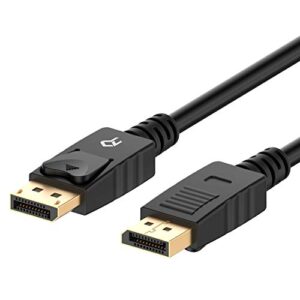 rankie displayport to displayport cable, dp to dp, 4k resolution, 6 feet, black