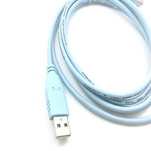 6FT USB to Mini USB Routers & Switches Cable Network Routers USB Console Cable CAB-Console-USB Compatible Cisco 1900,2900 and 3900 Series Routers,2960,3750,and 3750-X Catalyst Series Switches