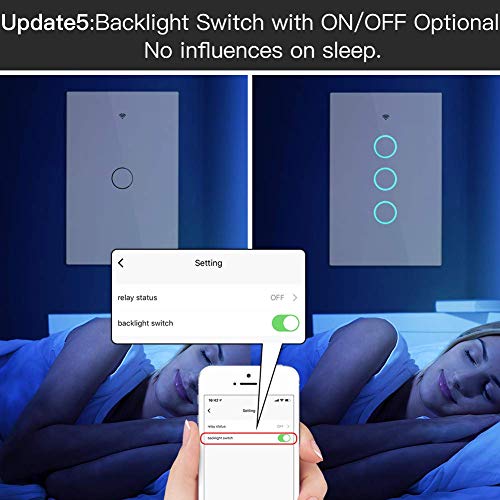 MOES ZigBee Smart Touch Wall Light Switch,Requires Tuya ZigBee Hub,No Neutral Wire/N+L Wiring,No Capacitor,Smart Life Tuya 2/3 Way Remote Control, Work with Alexa Google Home, 2MQTT,1 Gang White