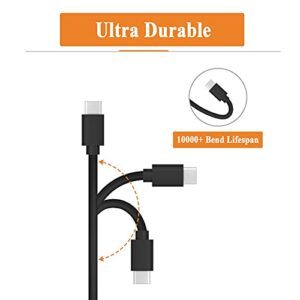 6Ft+9Ft Fast USB-C Charging Cords for Samsung Galaxy Tab A7 10.4"/ A7 Lite 8.7"/ A8 10.5"/S8/S7/S6/S6 Lite/S5e/S4, Tab A 10.1" 2019/8.0" 2017;SM-X700/X200/ SM-T500/220/380/510/610/307 Charger Cables