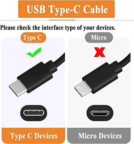 6Ft+9Ft Fast USB-C Charging Cords for Samsung Galaxy Tab A7 10.4"/ A7 Lite 8.7"/ A8 10.5"/S8/S7/S6/S6 Lite/S5e/S4, Tab A 10.1" 2019/8.0" 2017;SM-X700/X200/ SM-T500/220/380/510/610/307 Charger Cables